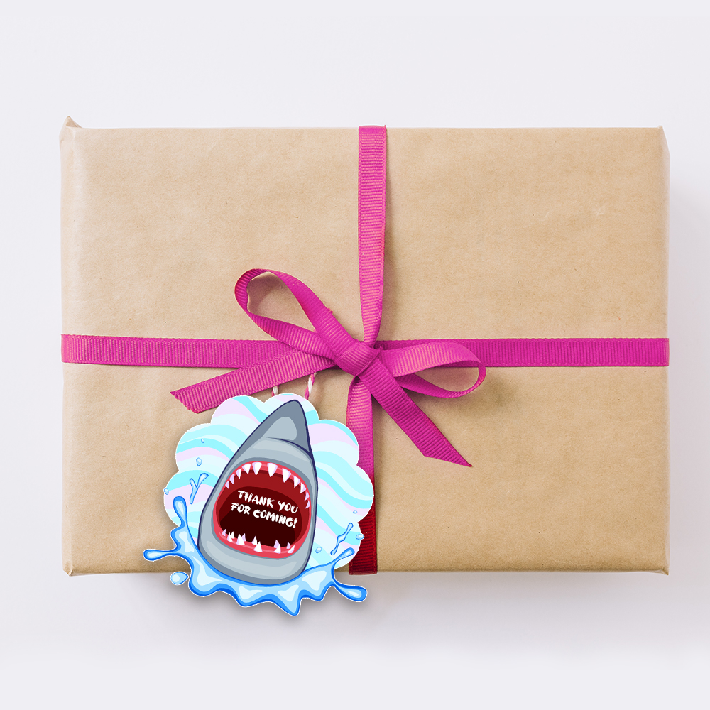 Baby Shark Theme Birthday Party Decoration, Retrun Gift Tags – Wrap