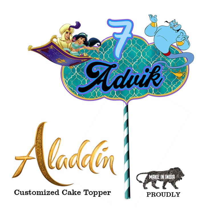 Aladdin theme customized | personalized birthday decoration cake topper ...
