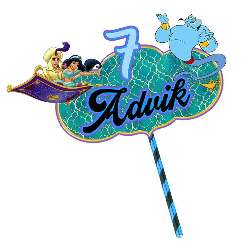 Aladdin theme customized | personalized birthday decoration cake topper ...