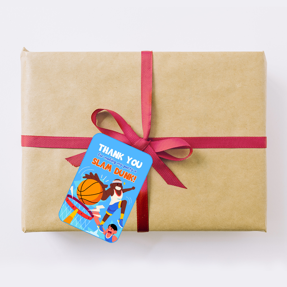 Basketball Theme Birthday Party Decoration Item- Retrun Gift Tags ...