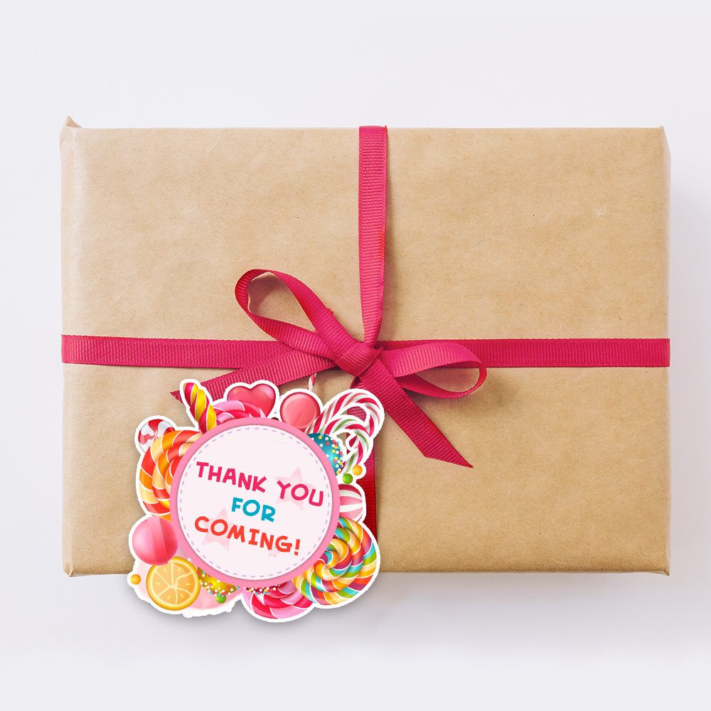 Candyland Theme Retrun Gift Tag |Thank you Tag Birthday Party ...