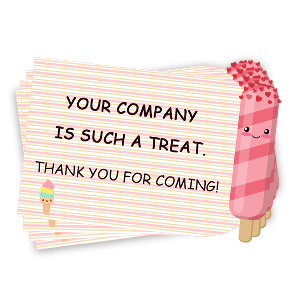 Ice cream Theme Birthday Party Decoration, Retrun Gift Tags - Wrap