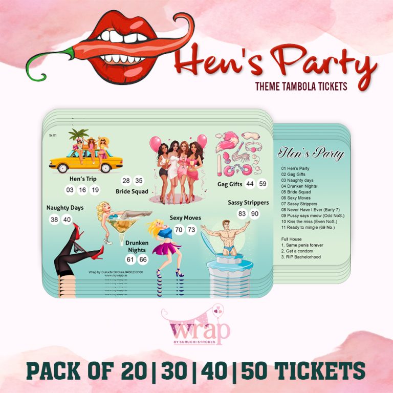 Hen’s Party Theme Tambola Tickets | New Housie Game For Bachelorette ...